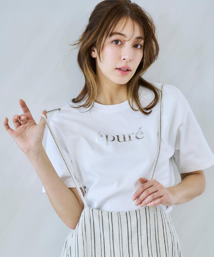 オーガニックコットン/箔プリント】ロゴTシャツ(Tシャツ オーガニックコットン/箔プリント】ロゴTシャツ(Tシャツ