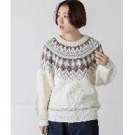 ◇【洗える】ノルディック柄クルーニット(ニット/セーター ◇【洗える】ノルディック柄クルーニット(ニット/セーター