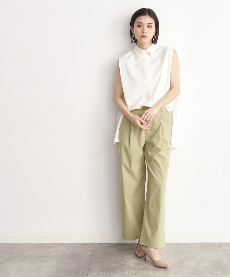 薄くて軽い!/接触冷感/洗える】ストレッチワイドパンツ(フル 薄くて軽い!/接触冷感/洗える】ストレッチワイドパンツ(フル