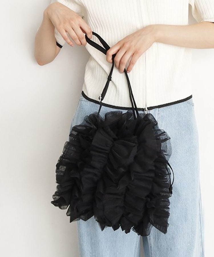 フリルチュール巾着バッグ(トートバッグ) | THE SHOP TK(Women フリルチュール巾着バッグ(トートバッグ) | THE SHOP TK(Women