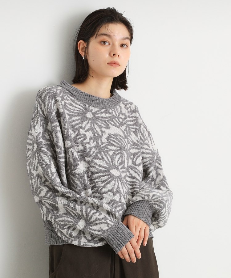 花柄モールニットプルオーバー(ニット/セーター) | THE SHOP 花柄モールニットプルオーバー(ニット/セーター) | THE SHOP