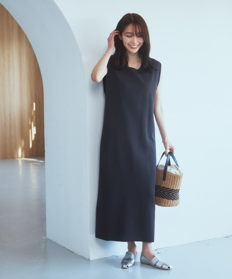 セットアイテム】メッシュニット×ワンピース(マキシ・ロング セットアイテム】メッシュニット×ワンピース(マキシ・ロング