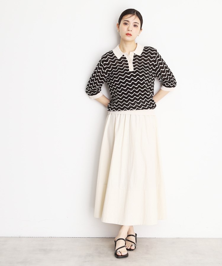 柄アソートポロニット(ニット/セーター) | THE SHOP TK(Women 柄アソートポロニット(ニット/セーター) | THE SHOP TK(Women