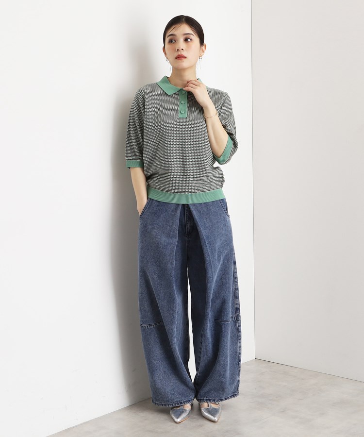 柄アソートポロニット(ニット/セーター) | THE SHOP TK(Women 柄アソートポロニット(ニット/セーター) | THE SHOP TK(Women