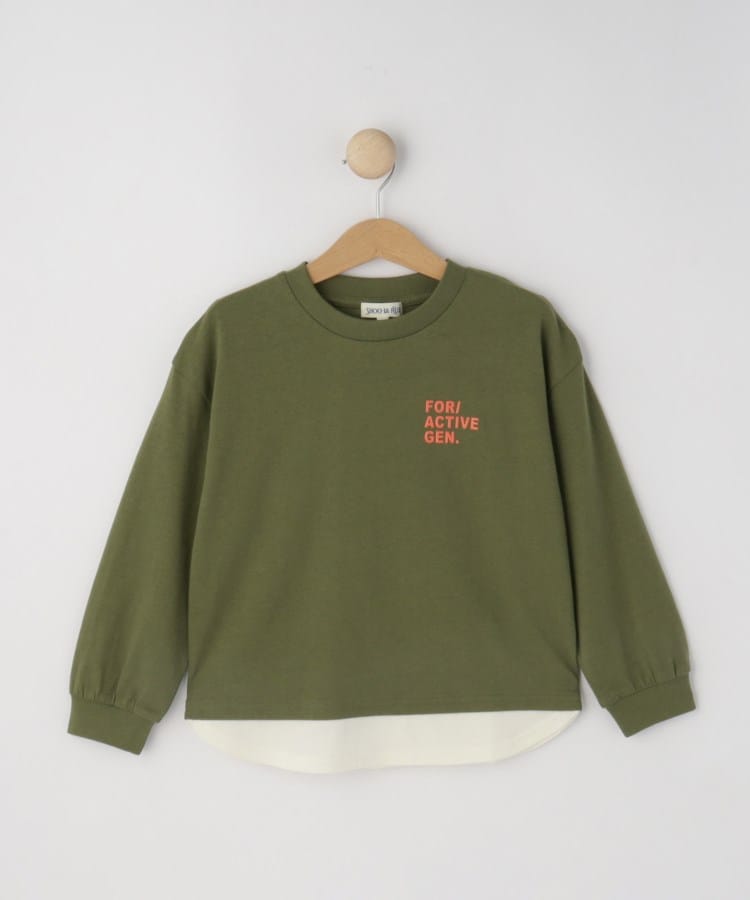 110-140cm】裾レイヤードワンポイントロンT(Tシャツ) | SHOO 110-140cm】裾レイヤードワンポイントロンT(Tシャツ) | SHOO