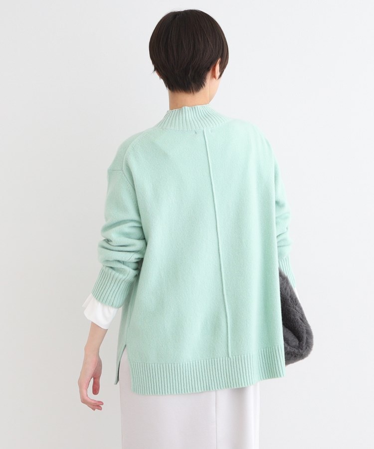 冬ニット人気NO.1!/カシミヤ混】バックスリット ハイネック 冬ニット人気NO.1!/カシミヤ混】バックスリット ハイネック