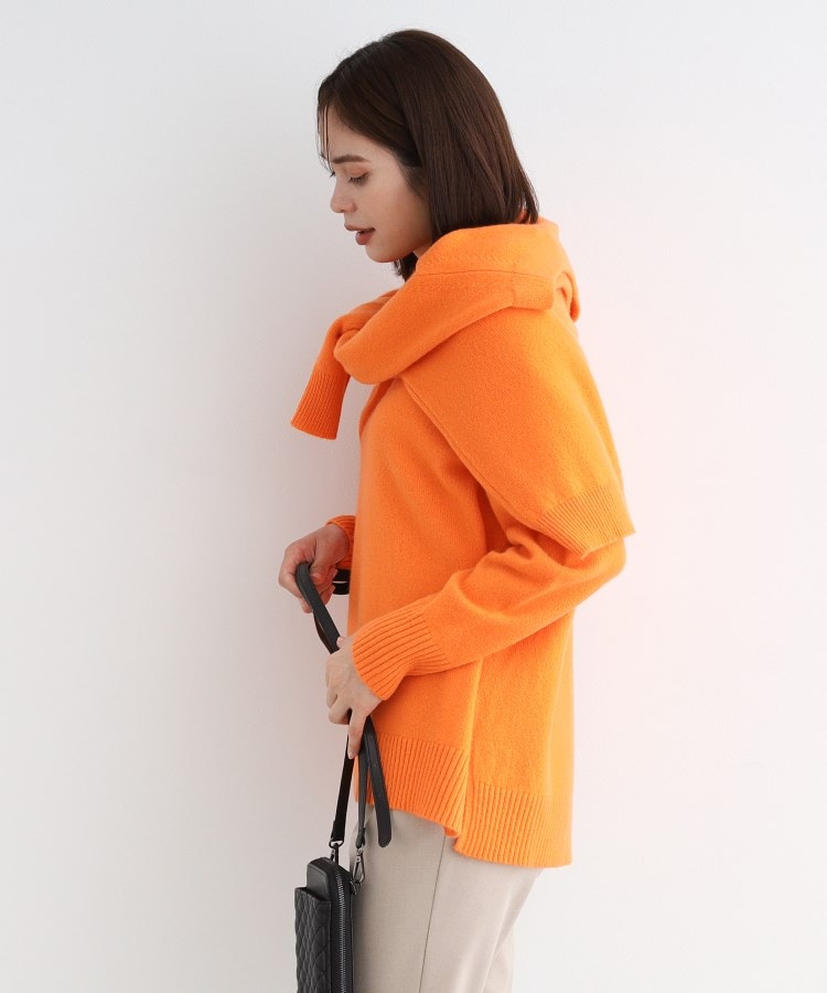 冬ニット人気NO.1!/カシミヤ混】バックスリット ハイネック 冬ニット人気NO.1!/カシミヤ混】バックスリット ハイネック