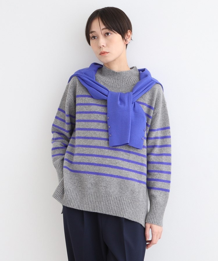 冬ニット人気NO.1!/カシミヤ混】バックスリット ハイネック 冬ニット人気NO.1!/カシミヤ混】バックスリット ハイネック