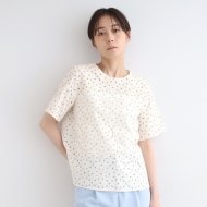 オリジナル刺繍】レース半袖ブラウス(シャツ・ブラウス オリジナル刺繍】レース半袖ブラウス(シャツ・ブラウス