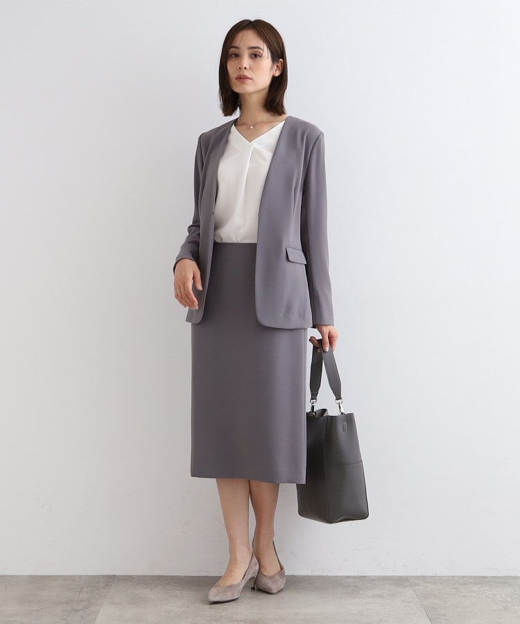 通勤に最適/Vネック】タックデザインブラウス(シャツ 通勤に最適/Vネック】タックデザインブラウス(シャツ