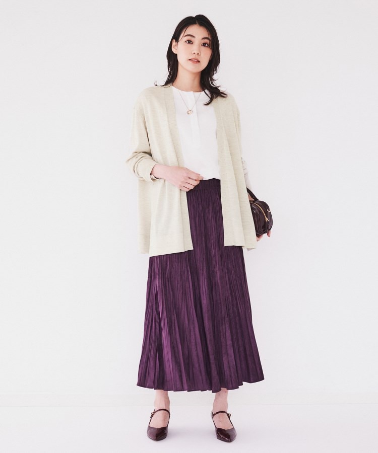 アンサンブル可能/体型カバー】シルクウールカシミヤ アンサンブル可能/体型カバー】シルクウールカシミヤ