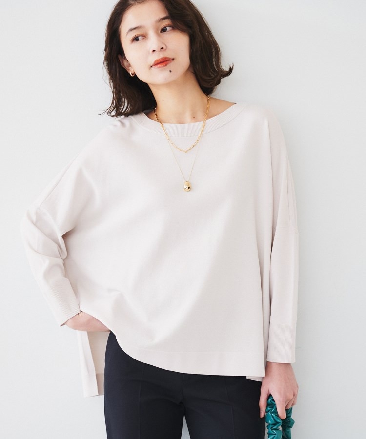 体型カバー/透けにくい】ワイドシルエットニット(ニット 体型カバー/透けにくい】ワイドシルエットニット(ニット