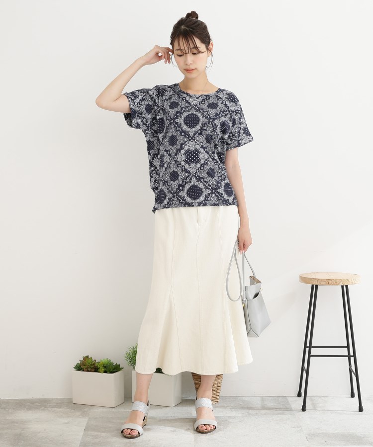 ◇【S-L】バンダナ柄デザインTシャツ(Tシャツ) | SHOO・LA ◇【S-L】バンダナ柄デザインTシャツ(Tシャツ) | SHOO・LA