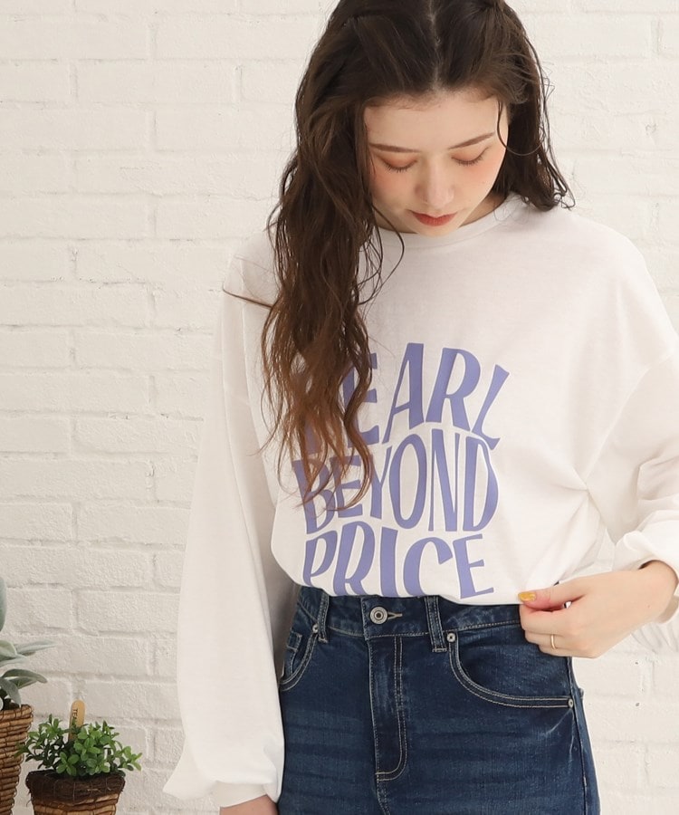◇【レトロ感が可愛い】英字ロゴぽわん袖ロンT(Tシャツ ◇【レトロ感が可愛い】英字ロゴぽわん袖ロンT(Tシャツ
