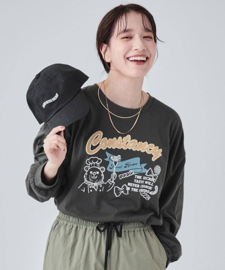 洗える】サガラ刺繍オーバーサイズロンT(Tシャツ) | SHOO・LA 洗える】サガラ刺繍オーバーサイズロンT(Tシャツ) | SHOO・LA