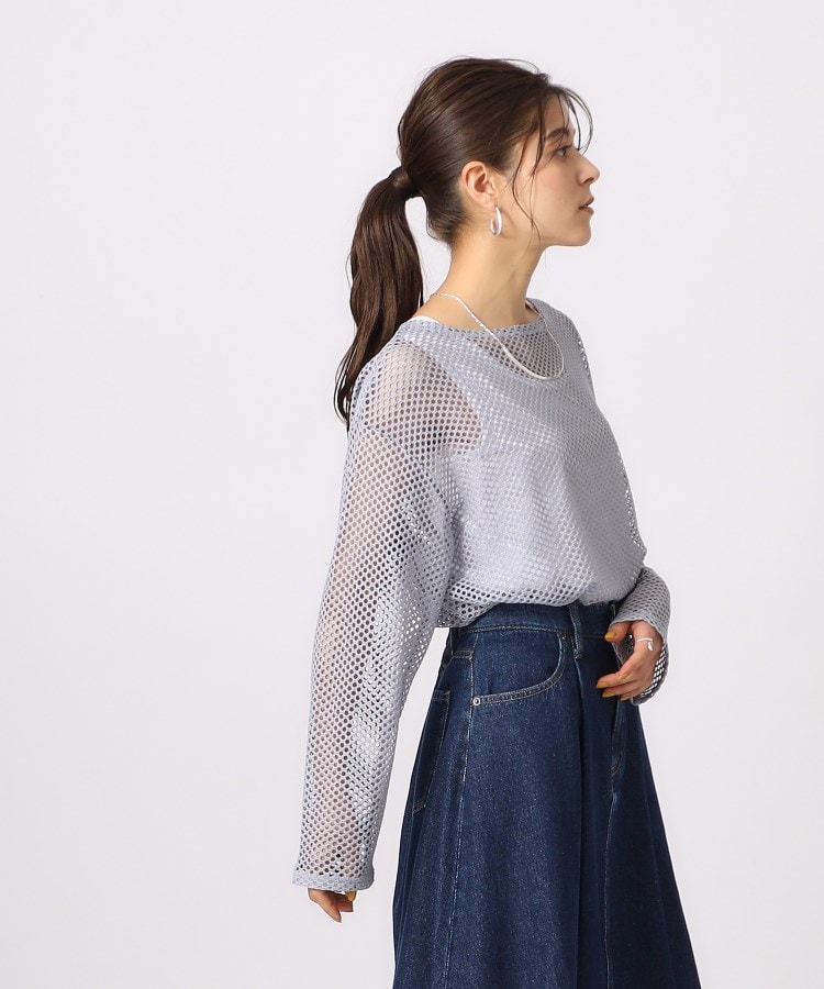 2点セット】ラメメッシュニット+タンクトップ(トップス+ 2点セット】ラメメッシュニット+タンクトップ(トップス+