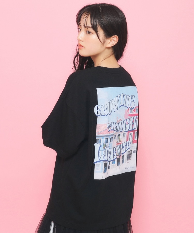 130cmあり】バックフォトプリントTシャツ(Tシャツ) | PINK 130cmあり】バックフォトプリントTシャツ(Tシャツ) | PINK