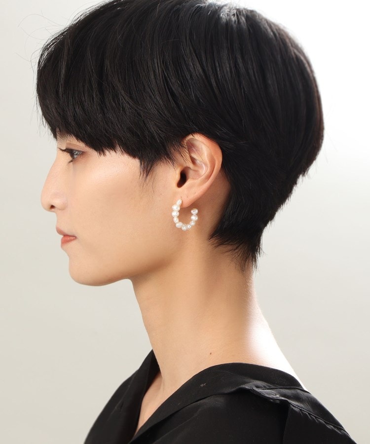 K10バロックパール フープピアス大(ピアス) | COCOSHNIK K10バロックパール フープピアス大(ピアス) | COCOSHNIK