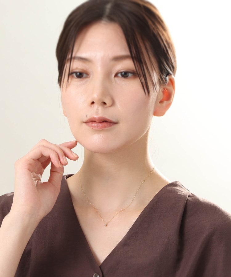 K18ダイヤモンド 挟み込みネックレス(ネックレス) | COCOSHNIK K18ダイヤモンド 挟み込みネックレス(ネックレス) | COCOSHNIK