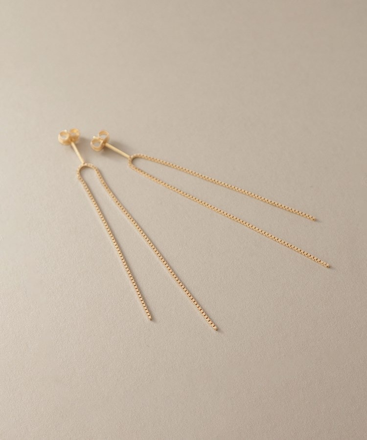 K18フラッシュアズキロングポスト ピアス(ピアス) | COCOSHNIK K18フラッシュアズキロングポスト ピアス(ピアス) | COCOSHNIK