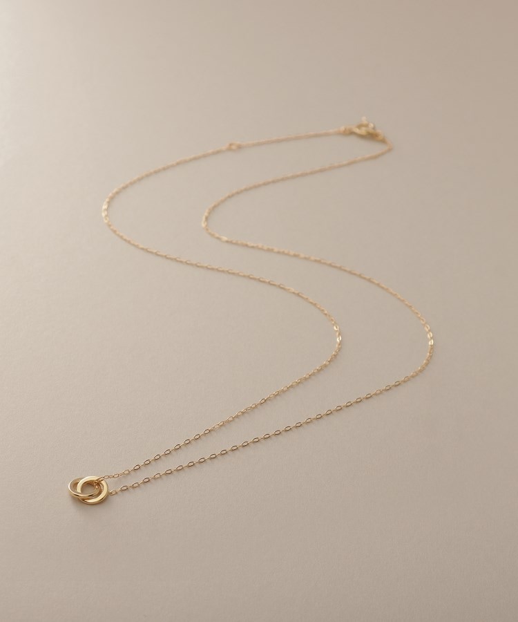 K18ダイヤモンド ダブルサークル ネックレス(ネックレス K18ダイヤモンド ダブルサークル ネックレス(ネックレス