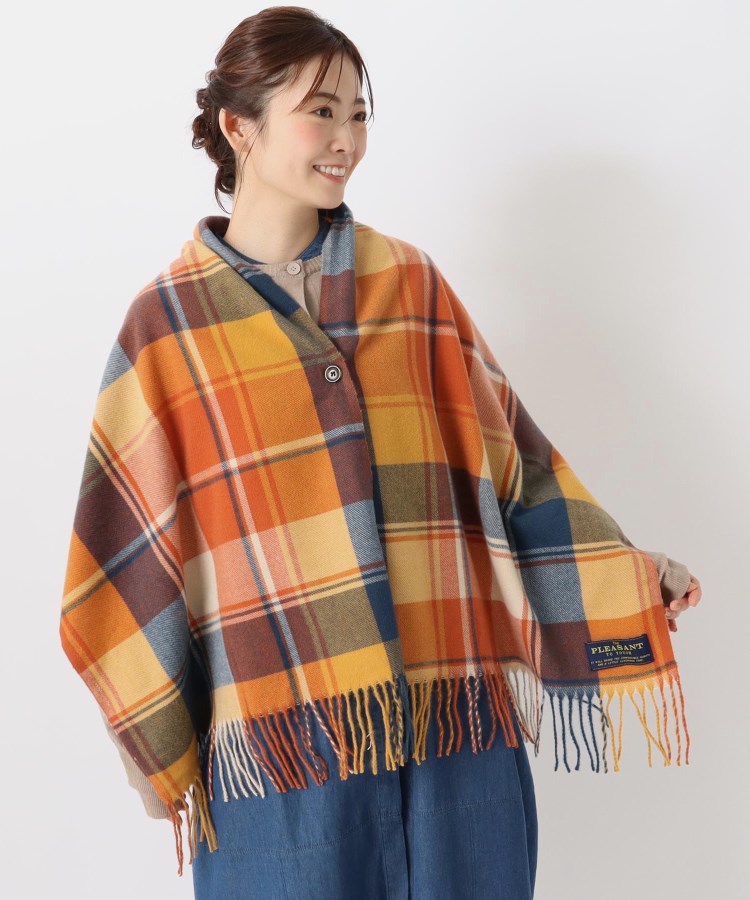 あったか】2WAYリバーシブル ケープストール(ストール あったか】2WAYリバーシブル ケープストール(ストール