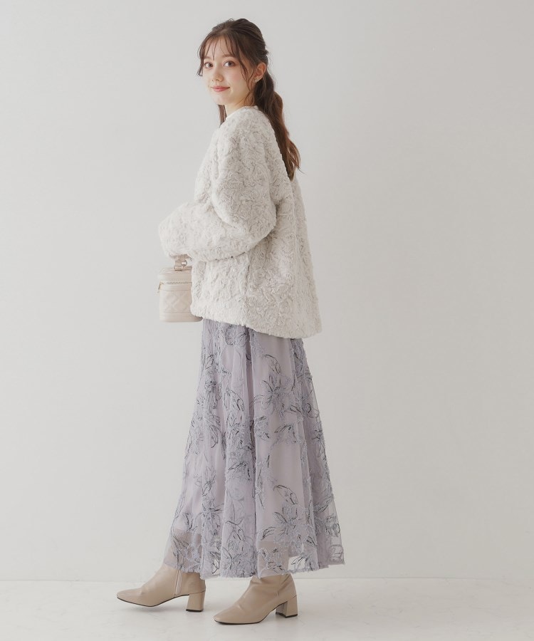 パール調エコファージャケット(ノーカラーコート) | Couture パール調エコファージャケット(ノーカラーコート) | Couture