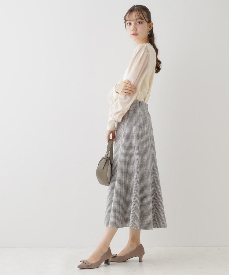 上品・美シルエット】ラメ千鳥マーメイドスカート(マキシ 上品・美シルエット】ラメ千鳥マーメイドスカート(マキシ