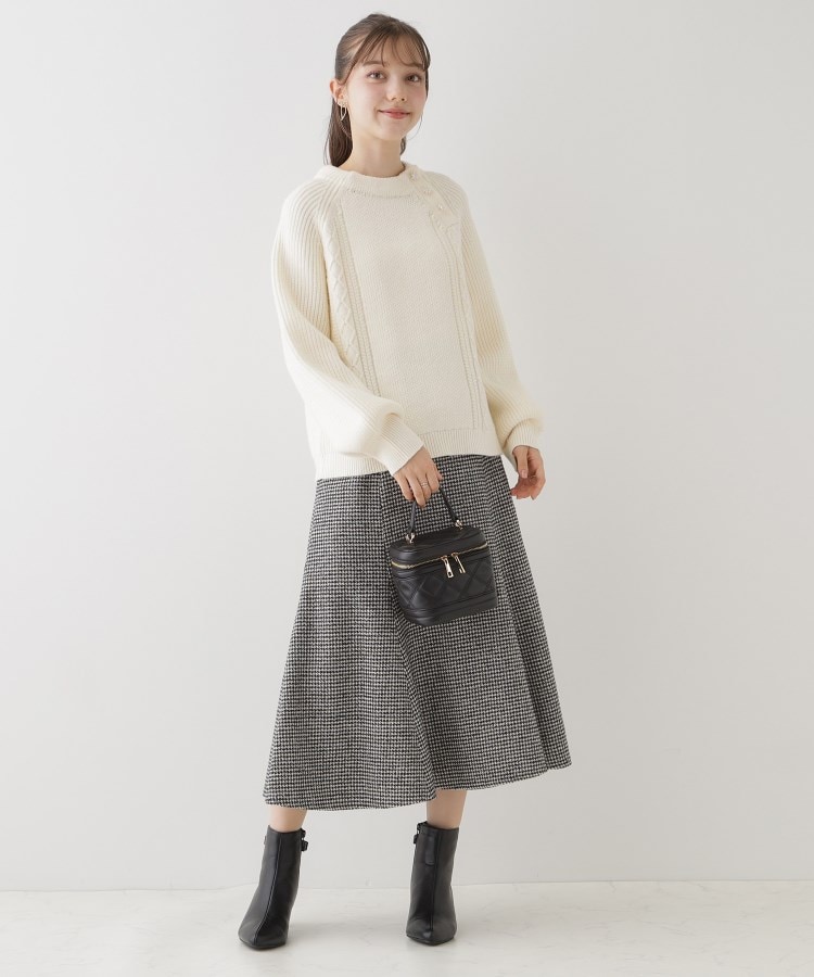 上品・美シルエット】ラメ千鳥マーメイドスカート(マキシ 上品・美シルエット】ラメ千鳥マーメイドスカート(マキシ