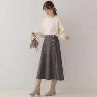 ミニ千鳥チェックツイードスカート(ミモレスカート) | Couture ミニ千鳥チェックツイードスカート(ミモレスカート) | Couture