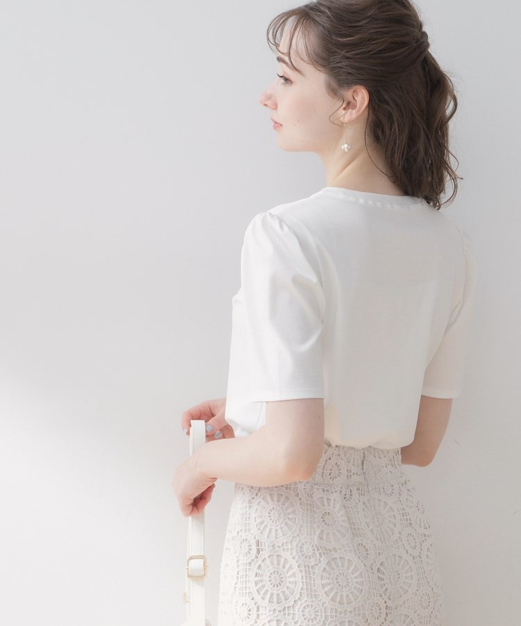 オトナ女性に捧ぐ】CBロゴ刺繍リボンTシャツ(Tシャツ オトナ女性に捧ぐ】CBロゴ刺繍リボンTシャツ(Tシャツ