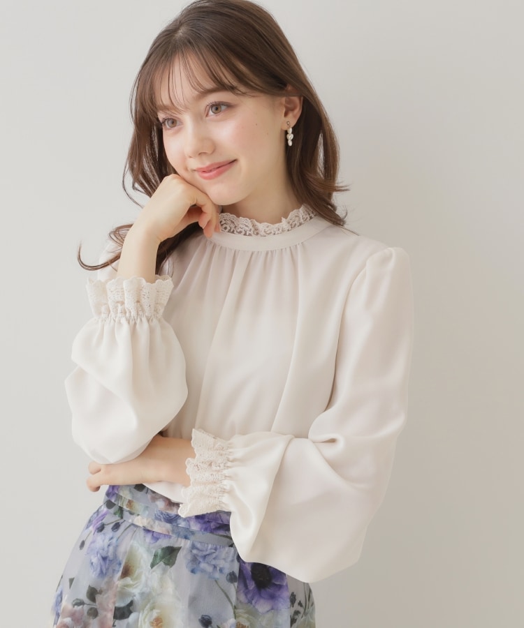 ほろ甘・大人カワイイ】エンブロレース2WAYブラウス(シャツ ほろ甘・大人カワイイ】エンブロレース2WAYブラウス(シャツ