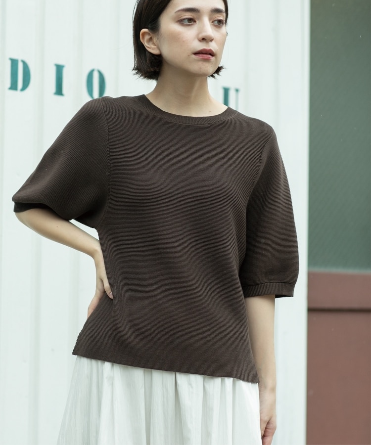 6color/S-LLsize》ガーターボリュームスリーブニット【洗濯機 6color/S-LLsize》ガーターボリュームスリーブニット【洗濯機