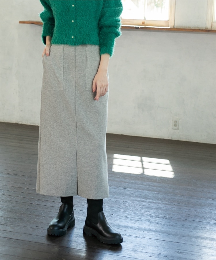 S-LLsize/7color》ウールライクストレッチタイトスカート【洗濯 S-LLsize/7color》ウールライクストレッチタイトスカート【洗濯
