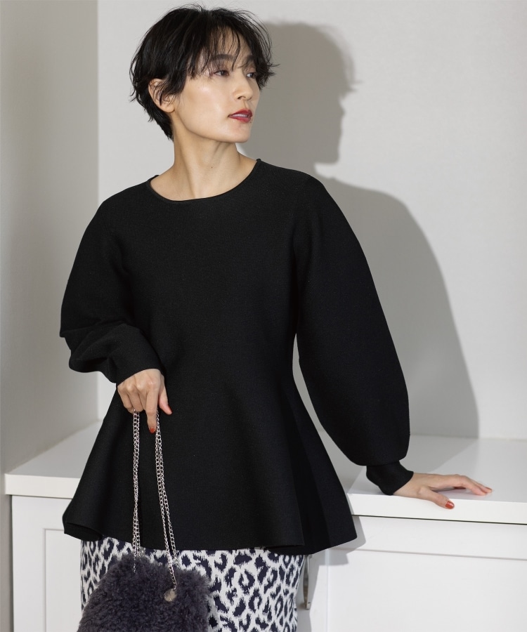 5color》シームレスペプラムニット【洗濯機洗い可】(ニット 5color》シームレスペプラムニット【洗濯機洗い可】(ニット