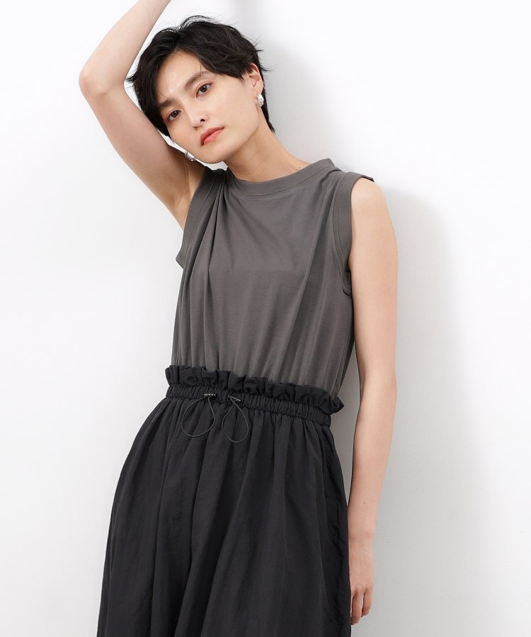 美人百花掲載》カットソー×ナイロンドロスト ドッキング 美人百花掲載》カットソー×ナイロンドロスト ドッキング