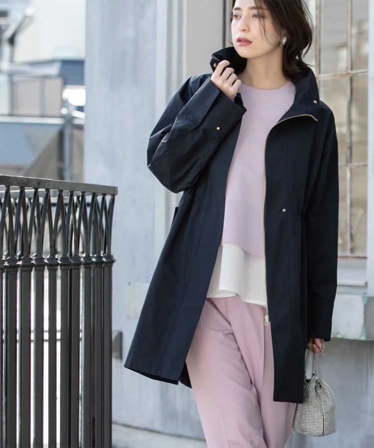 CLASSY掲載》ミドルスタンドコート【洗濯機洗い可】(スタンド CLASSY掲載》ミドルスタンドコート【洗濯機洗い可】(スタンド