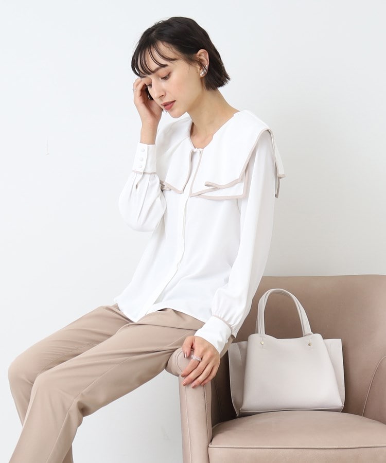 ◇セーラーカラー配色ブラウス(シャツ・ブラウス) | SHOO・LA ◇セーラーカラー配色ブラウス(シャツ・ブラウス) | SHOO・LA