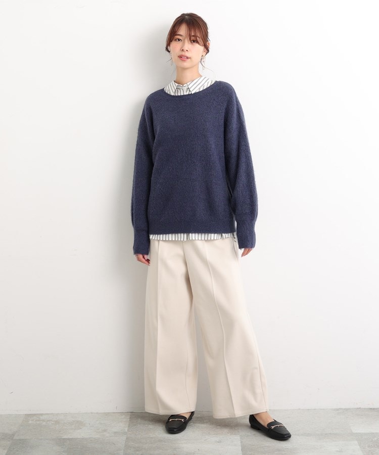 ◇ふわふわ素材が女性らしい!ラウンドネック ニット(ニット ◇ふわふわ素材が女性らしい!ラウンドネック ニット(ニット