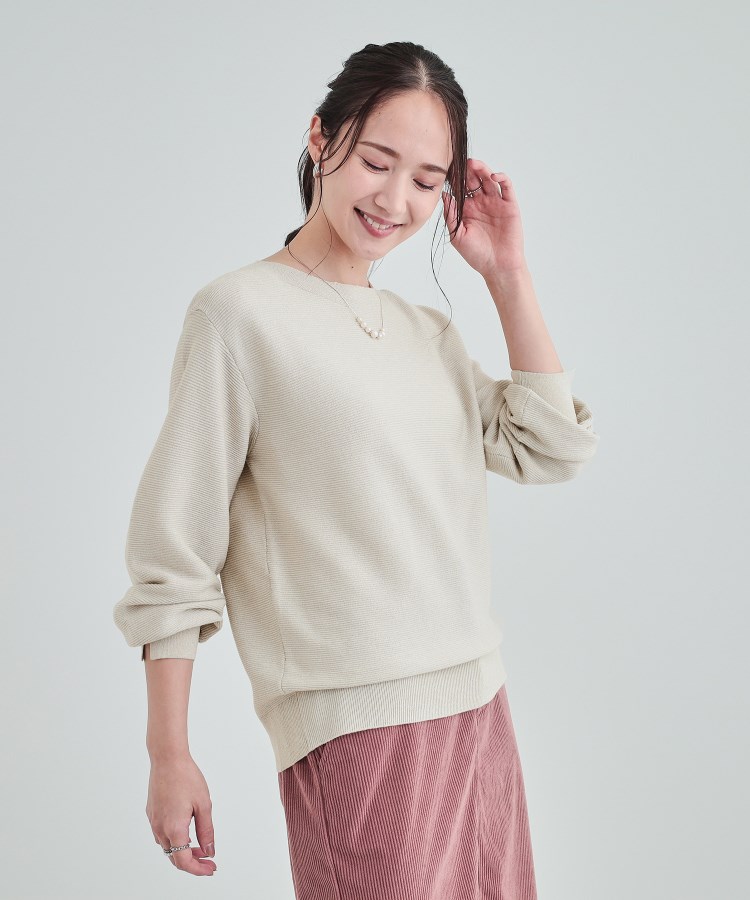 高レビュー/S-LL】大人のきらめき ボートネック ラメニット 高レビュー/S-LL】大人のきらめき ボートネック ラメニット