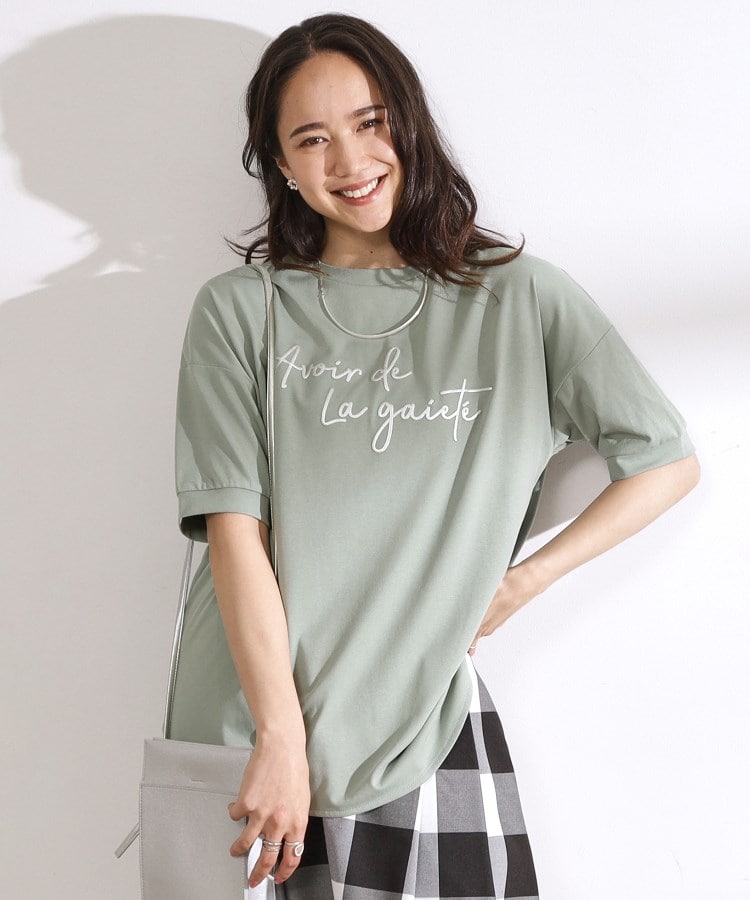 洗える/UV】 大人のための ぷっくりラメロゴTシャツ(Tシャツ 洗える/UV】 大人のための ぷっくりラメロゴTシャツ(Tシャツ