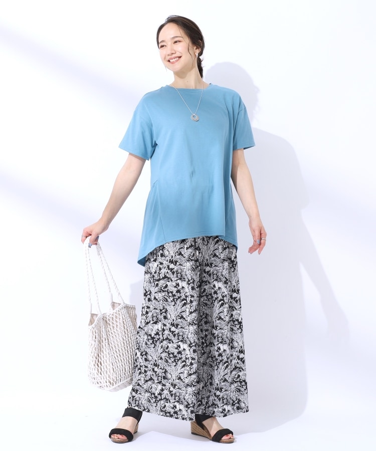 体型カバー/UV】アウトで決まる ペプラムTシャツ(Tシャツ 体型カバー/UV】アウトで決まる ペプラムTシャツ(Tシャツ