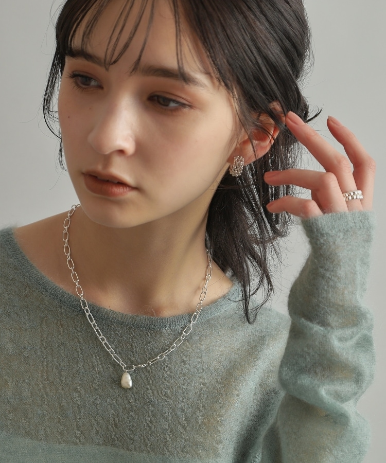 シルバー バロックパール 2WAYドロップ ネックレス(ネックレス シルバー バロックパール 2WAYドロップ ネックレス(ネックレス