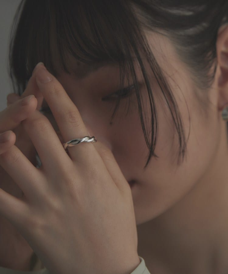 シルバー ラインリング ツイスト(リング) | COCOSHNIK シルバー ラインリング ツイスト(リング) | COCOSHNIK