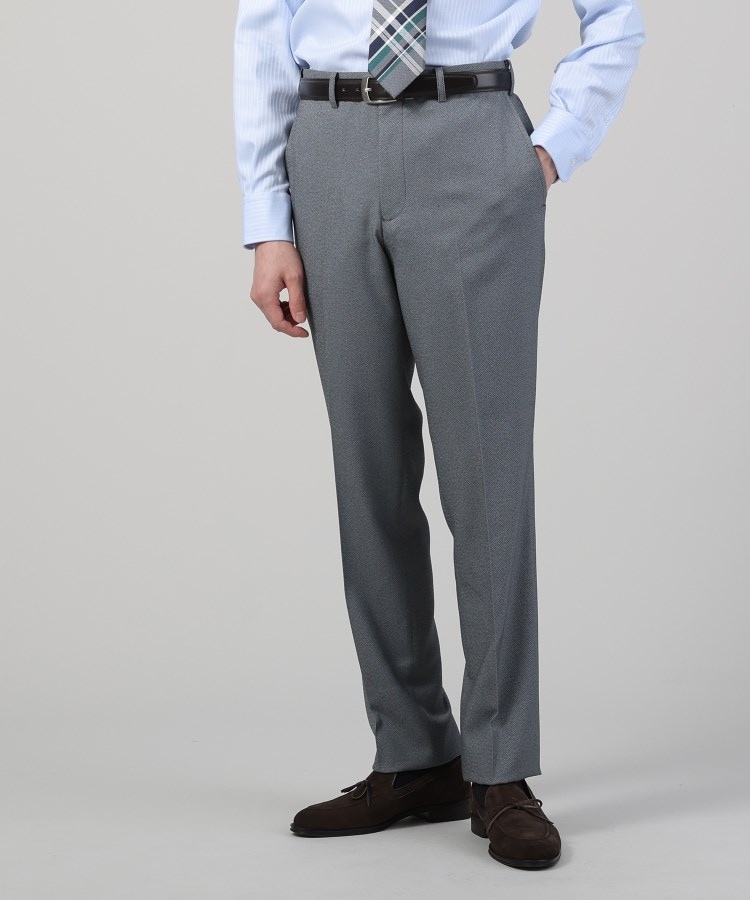 ONOFF/セットアップ対応】メランジ シャークスキン ストレッチ ONOFF/セットアップ対応】メランジ シャークスキン ストレッチ