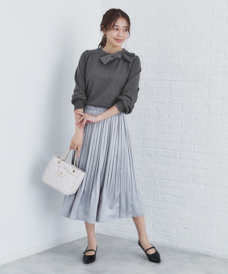 6color/XS-LLsize》リボン取り外し2WAY フェザーリボンニット 6color/XS-LLsize》リボン取り外し2WAY フェザーリボンニット