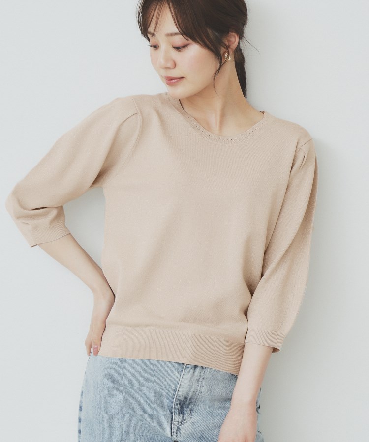 7color/XS-LLsize》クルーネックデザインスリーブニット【洗濯機 7color/XS-LLsize》クルーネックデザインスリーブニット【洗濯機