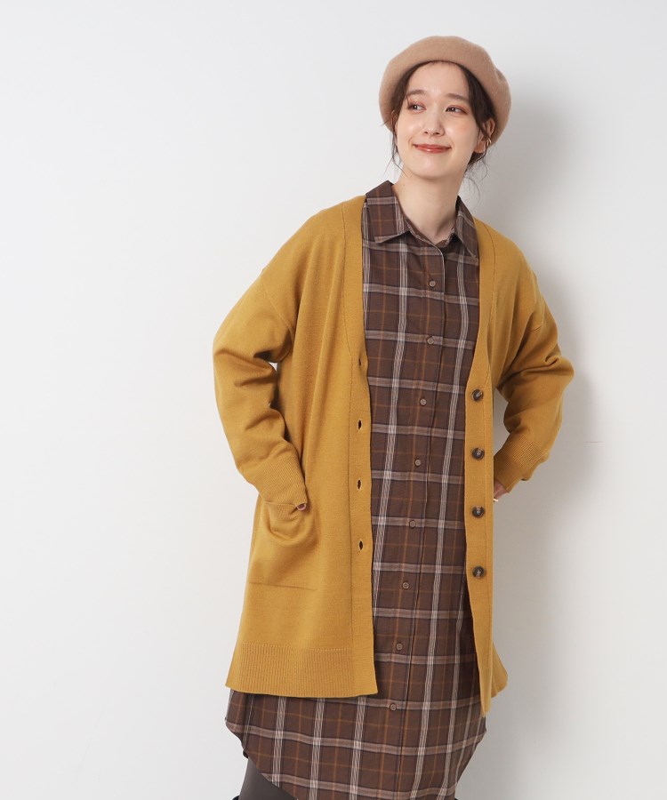 ◇大人の抜け感 カシミヤライク Vネック ロングカーディガン ◇大人の抜け感 カシミヤライク Vネック ロングカーディガン