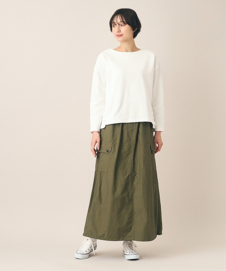 洗える】サイドボタン付きカットソー(XS~L)(カットソー 洗える】サイドボタン付きカットソー(XS~L)(カットソー