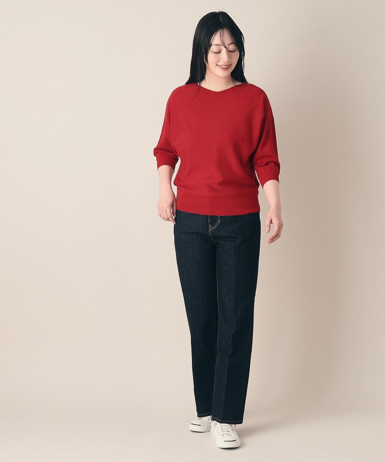 洗える】後ろボタンニットプルオーバー(XS~L)(ニット 洗える】後ろボタンニットプルオーバー(XS~L)(ニット
